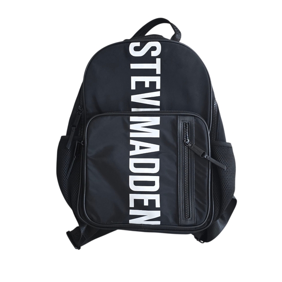 Steve Madden | Bags | Steve Madden Women Black Logo Backpack | Poshmark